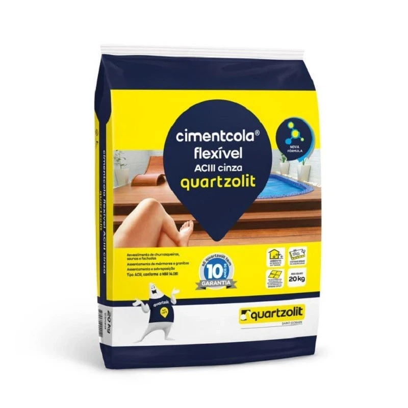 Quartzolit Cimento Cola Aciii Cinza Flexivel 20kg - REDEMAC
