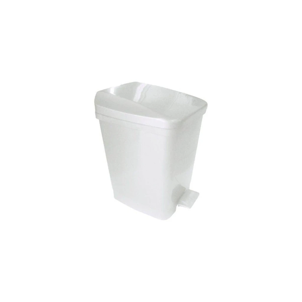 Lixeira Plastica Pedal Metasul Branca - 9l - REDEMAC