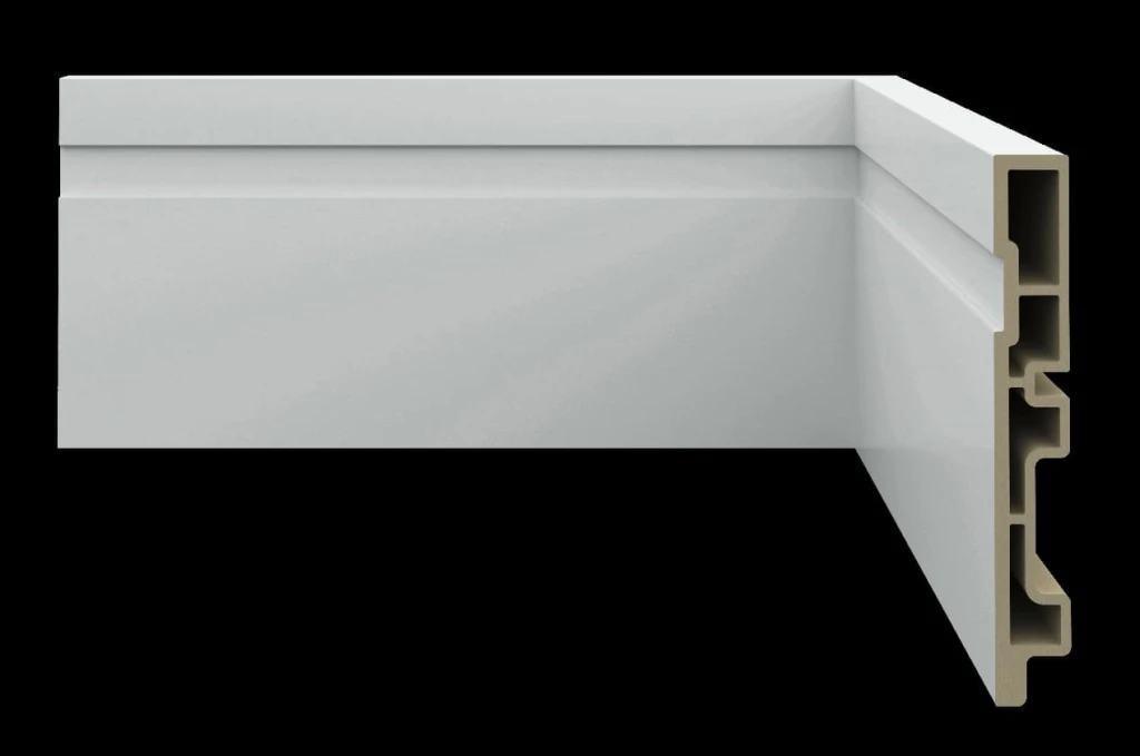 Rodape (alizar) Rdesing Wpc 10cm X 2,40m Frizado Wpc100 - REDEMAC