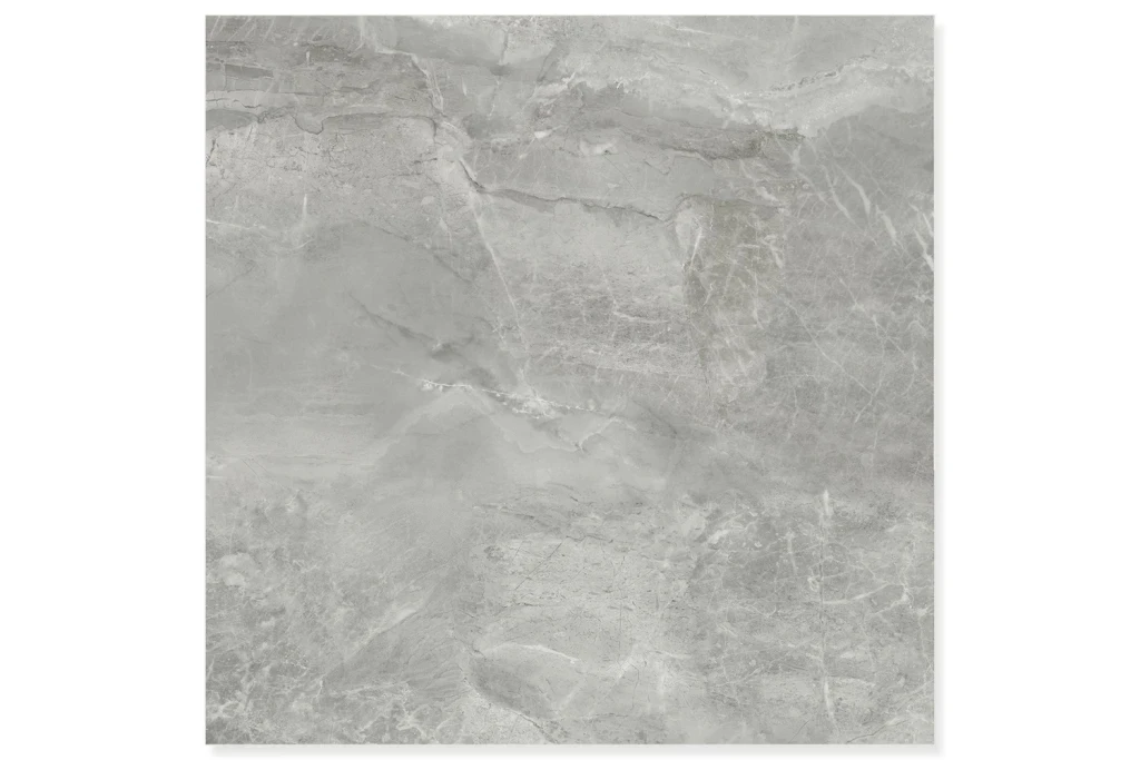 Piso Cerâmico Polido Retificado Georgia Cinza 74x74cm - REDEMAC